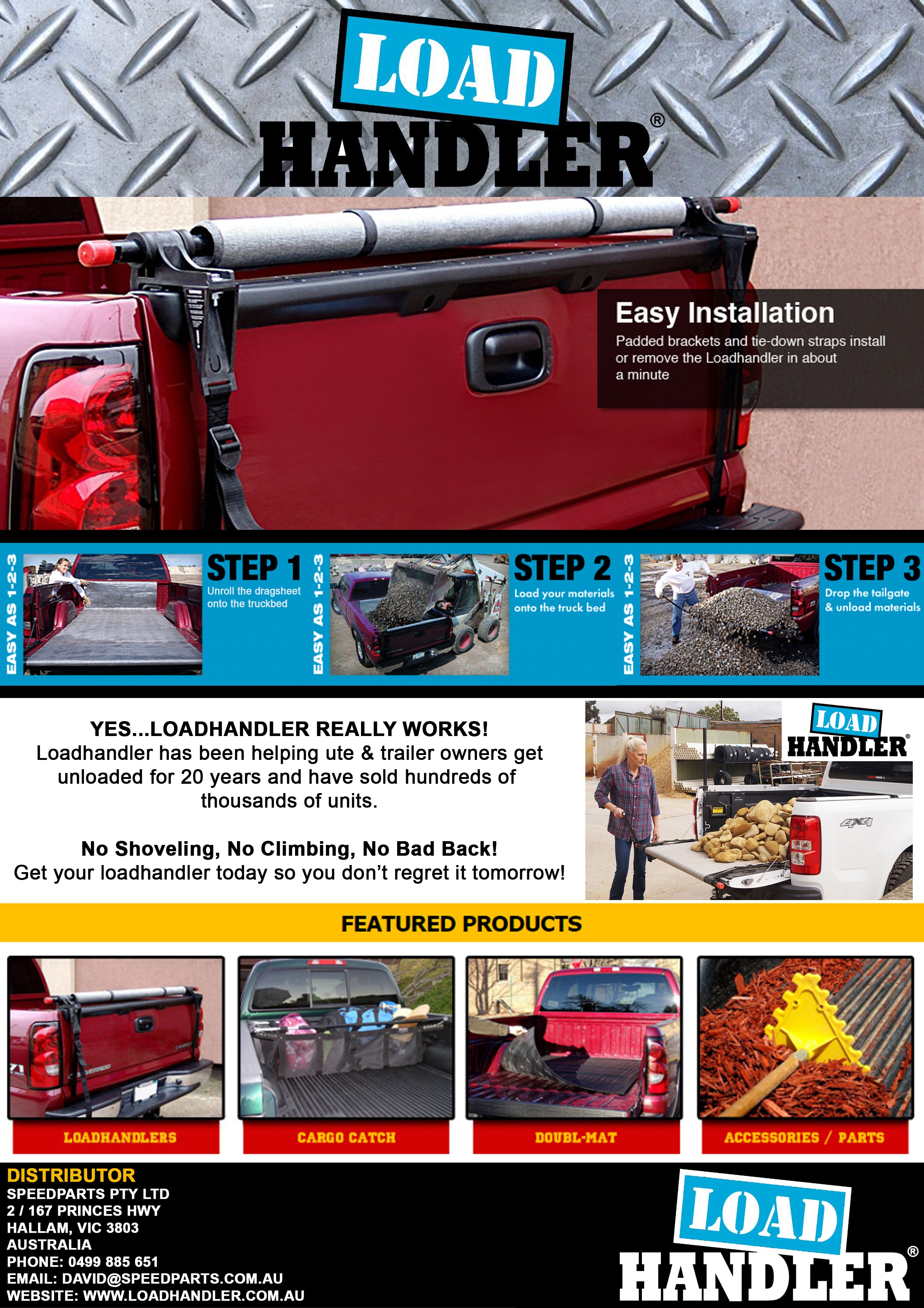 LoadHandler Ute/Trailer Unloader – Grunt 4x4