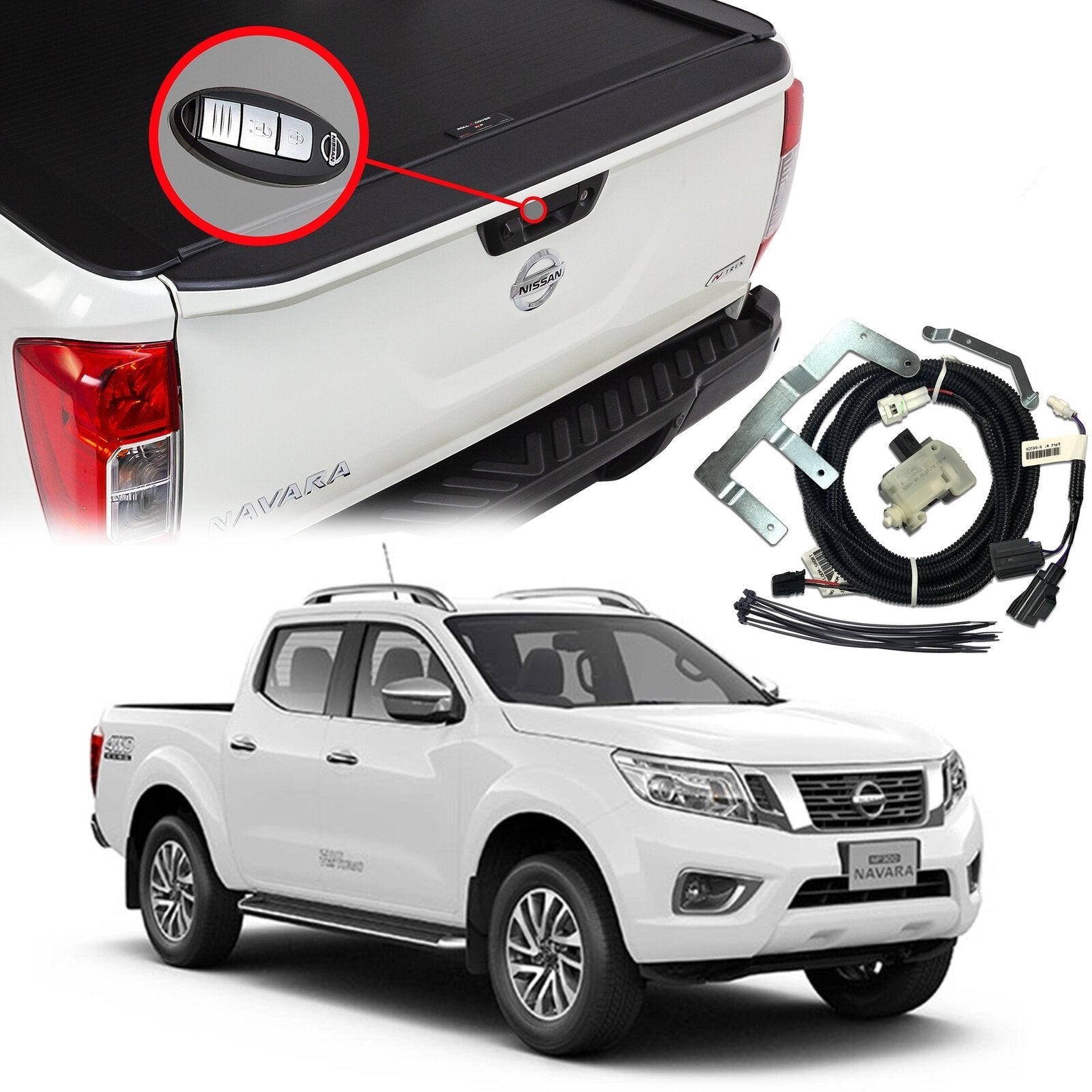 GRUNT 4X4 -Nissan NP300 Tailgate Central Locking Kit Tail Lock Suit ...