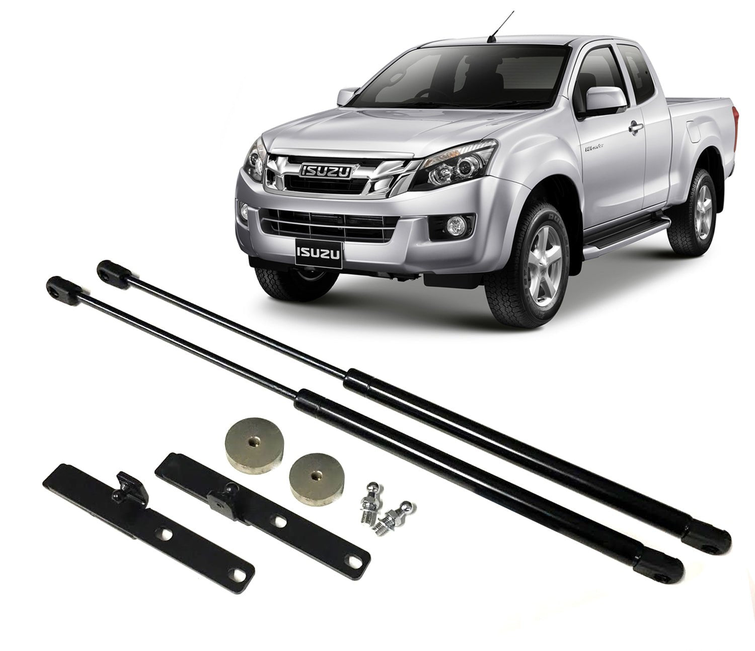 Isuzu Dmax 2012 - 2016 Bonnet Strut System – Grunt 4x4